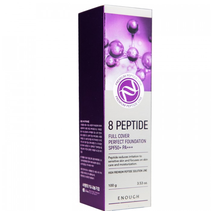 Тональний крем Enough 8 Peptide Full Cover Perfect Foundation SPF50+ PA ...